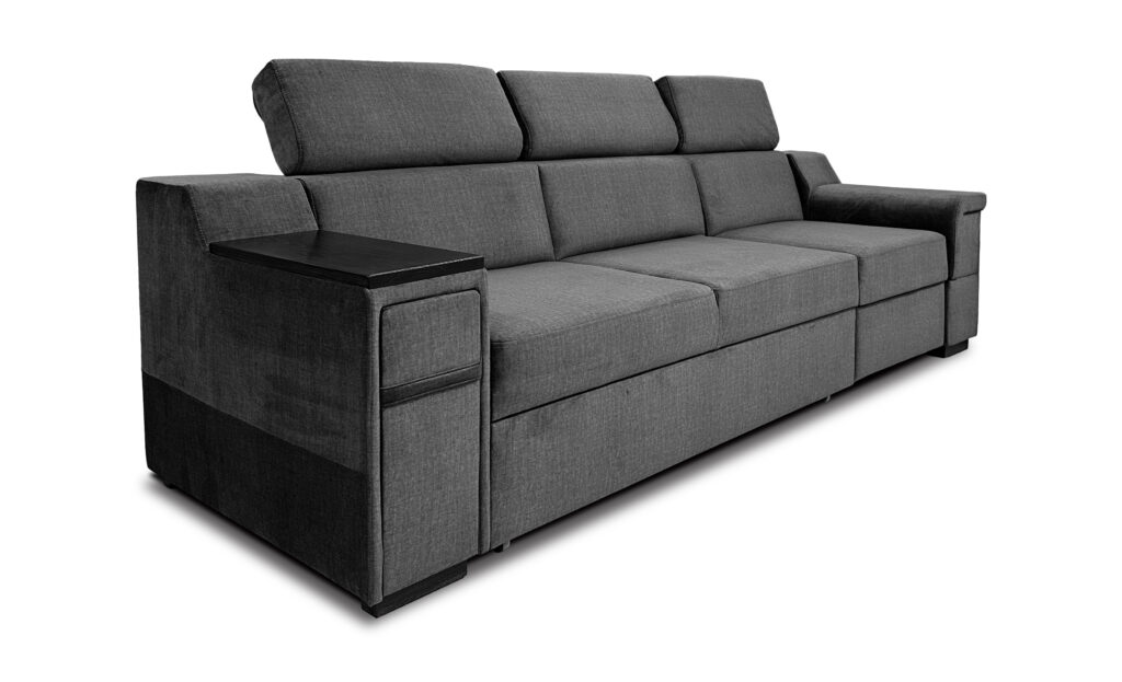 Sofa Magnum 3-osobowa, funkcja spania + relax, barek, półka - WIOLEKS
